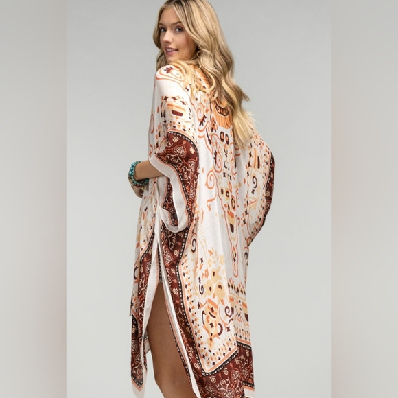 One by Onedder | Kimonos & Yukatas | Bohemian Floral Damask Print ...